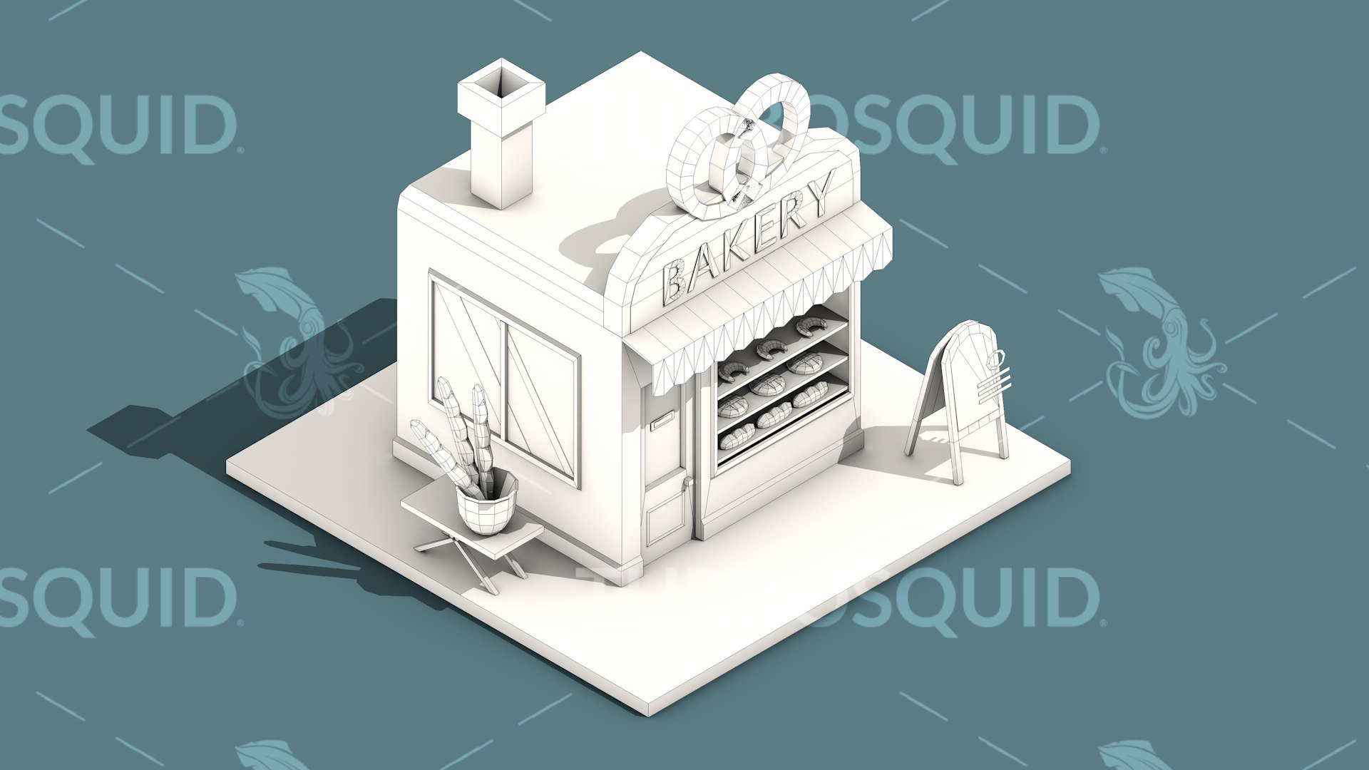 3D Low Poly Stores House ver 2 Isometric Low-poly 3D model - TurboSquid ...