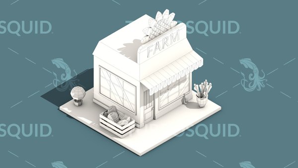 3D Low Poly Stores House ver 2 Isometric Low-poly 3D model - TurboSquid ...