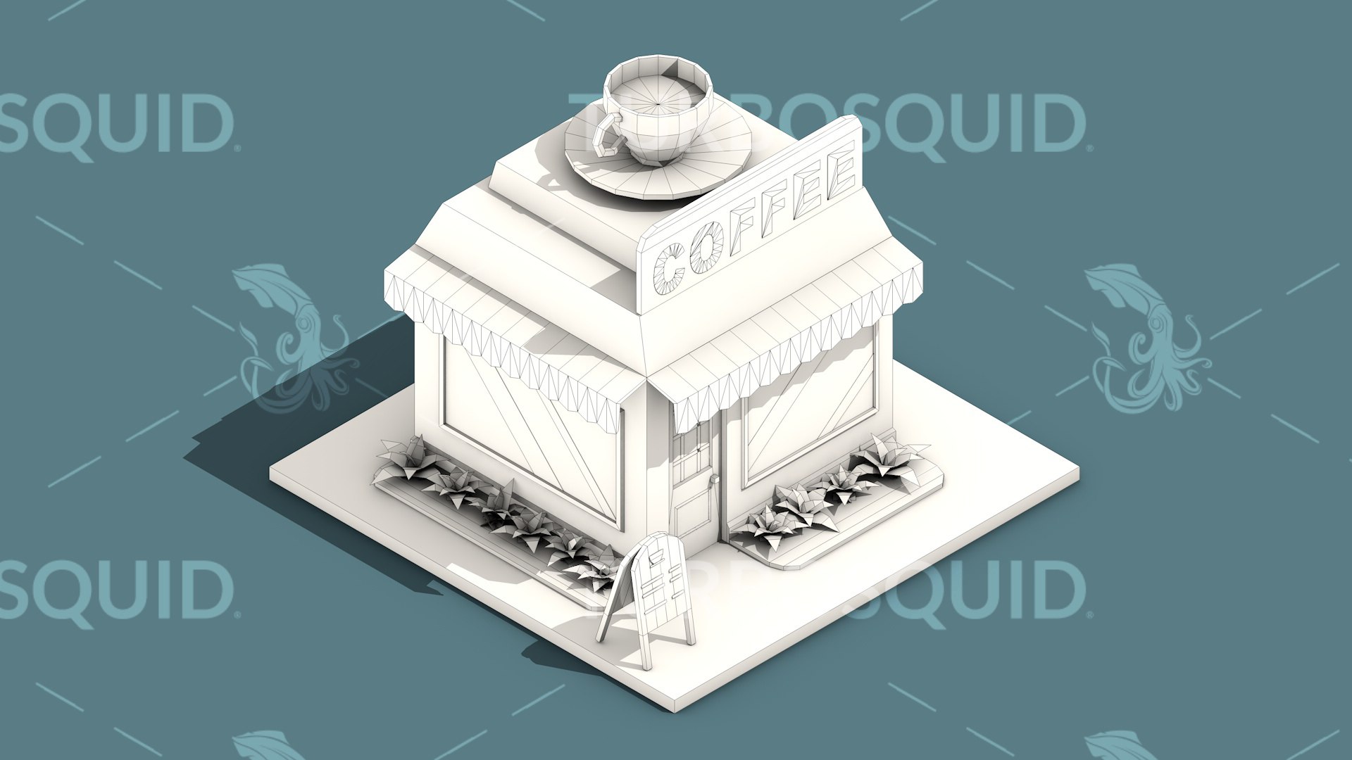 3D Low Poly Stores House Ver 2 Isometric Low-poly 3D Model - TurboSquid ...