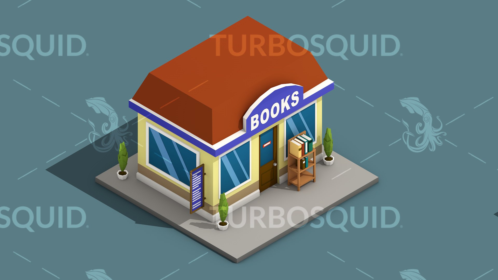 3D Low Poly Stores House Ver 2 Isometric Low-poly 3D Model - TurboSquid ...