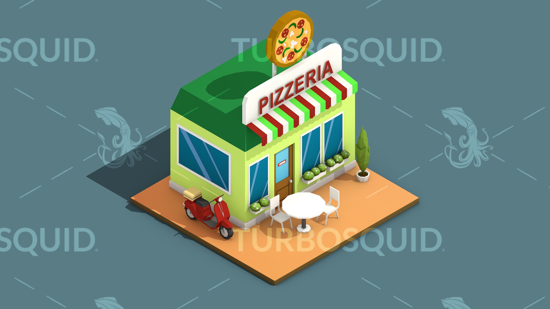 3D Low Poly Stores House Ver 2 Isometric Low-poly 3D Model - TurboSquid ...