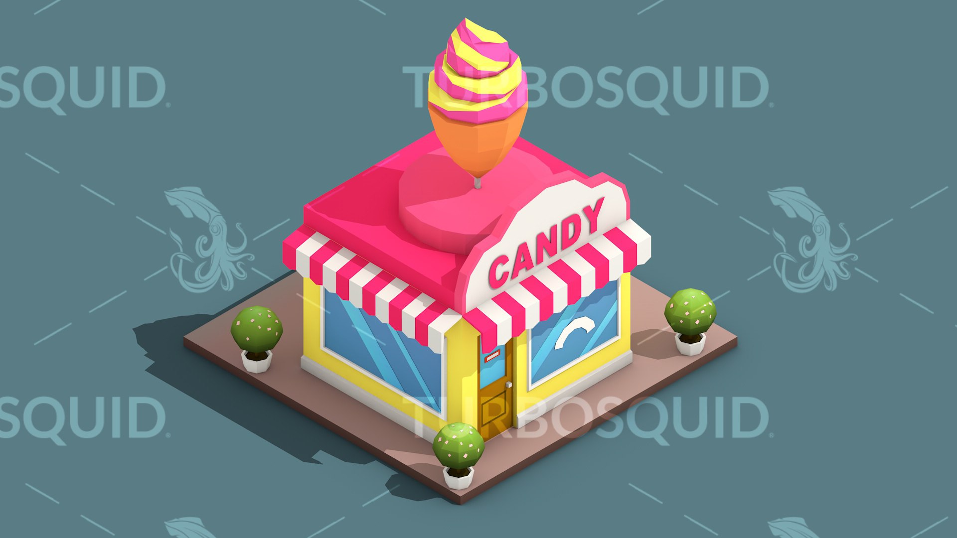 3D Low Poly Stores House Ver 2 Isometric Low-poly 3D Model - TurboSquid ...