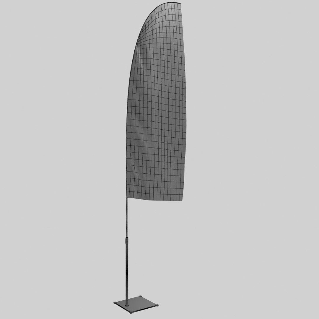 3d advertising flags model
