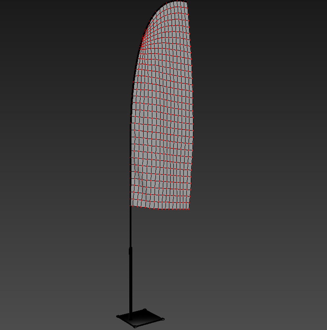 3d advertising flags model