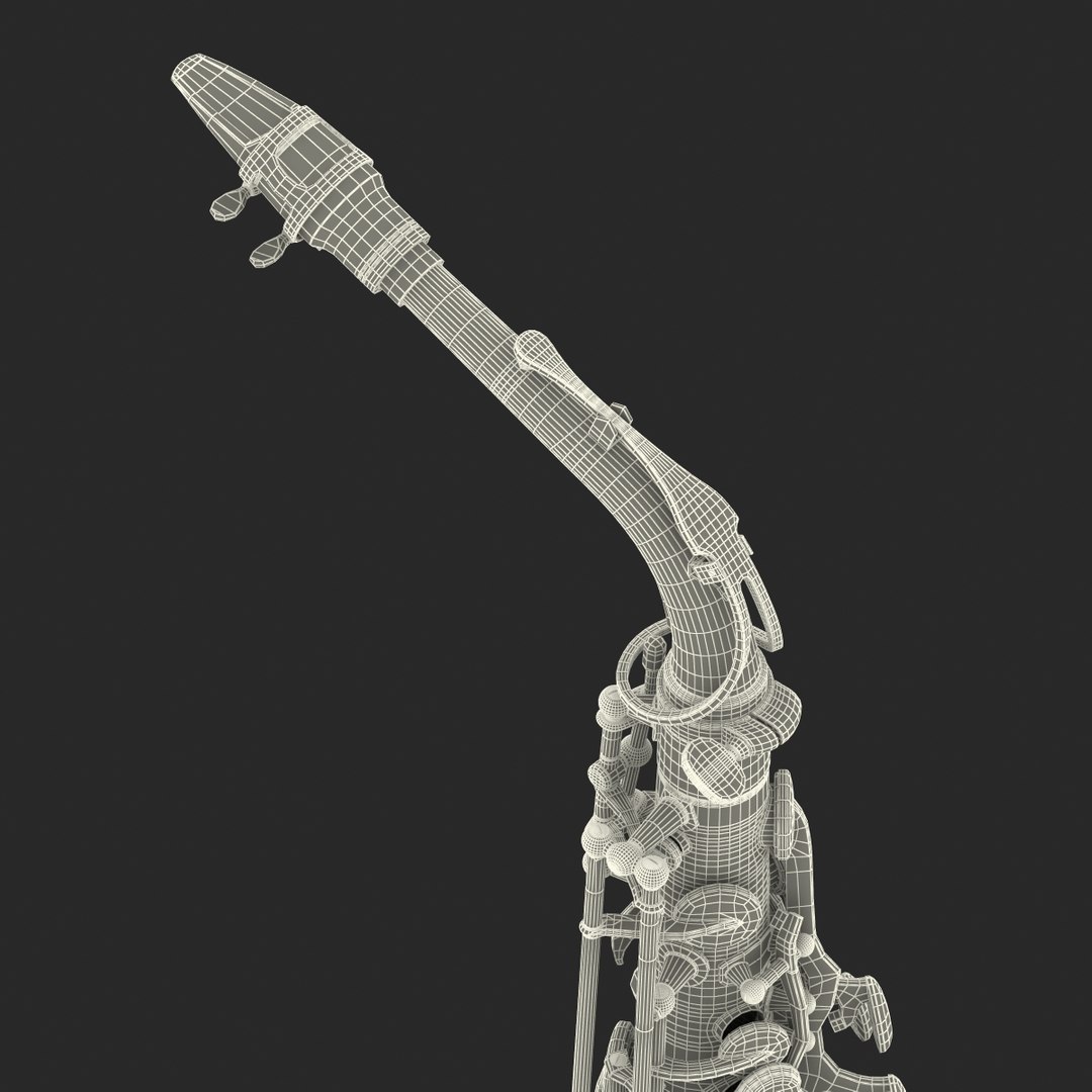 golden saxophone 3d model