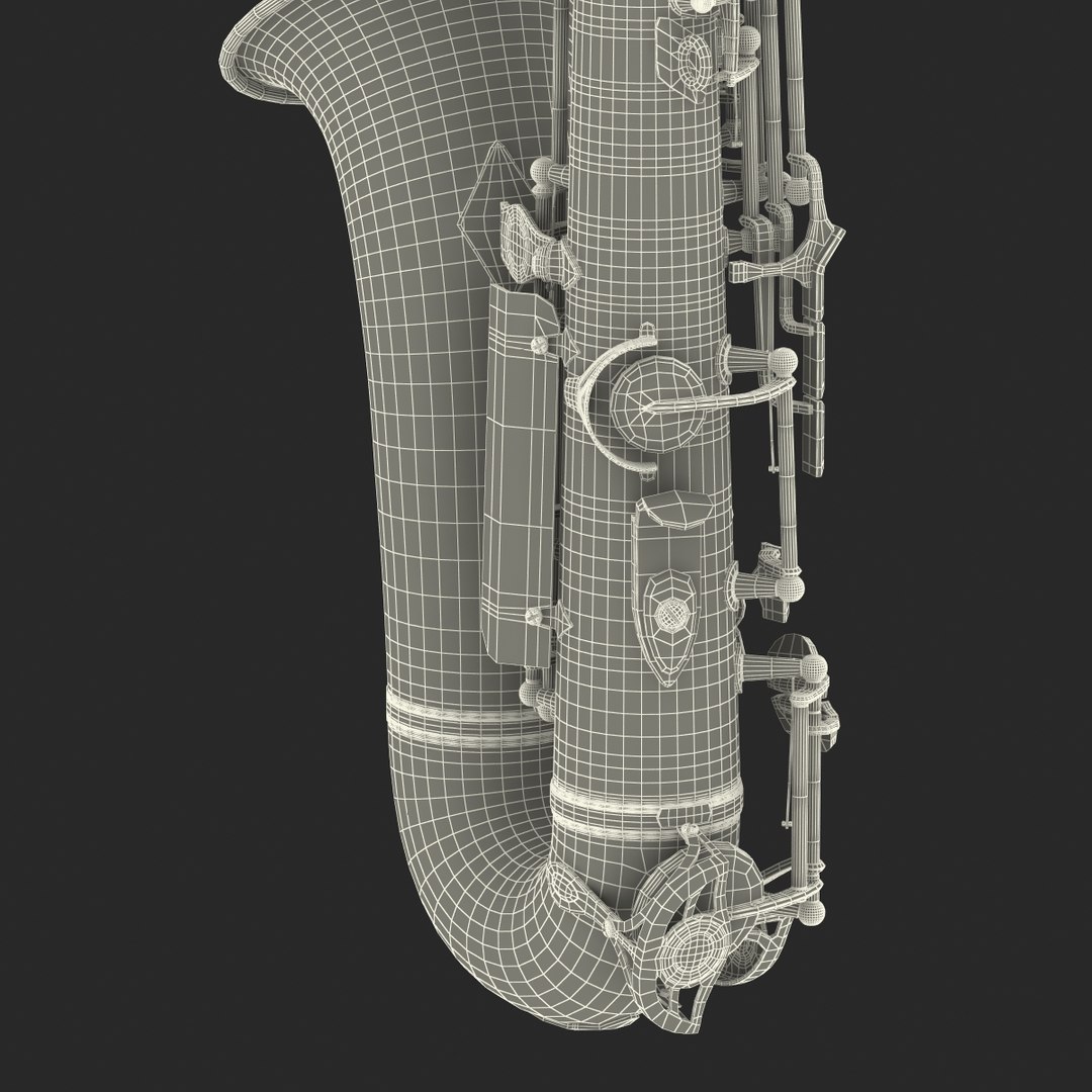 golden saxophone 3d model