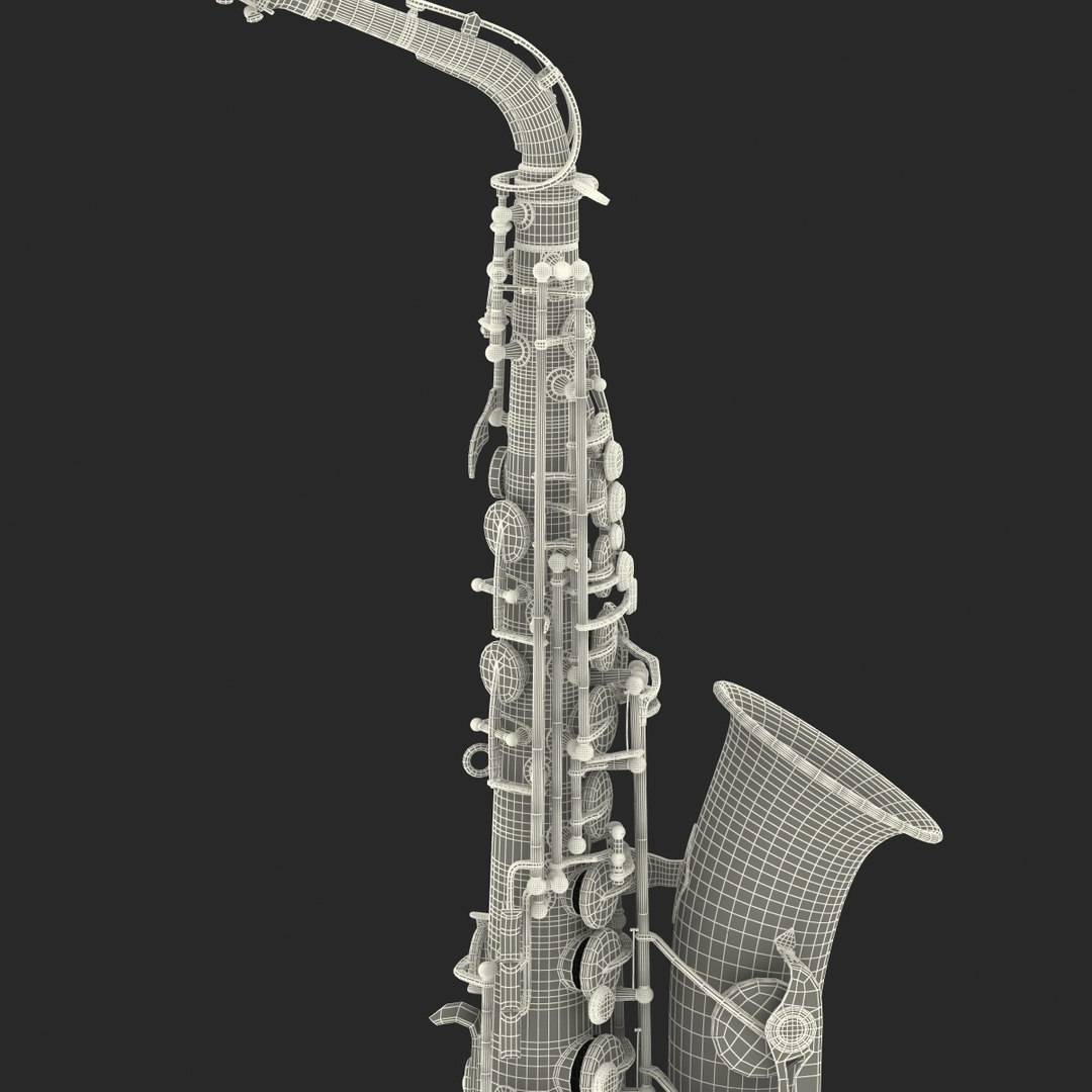 golden saxophone 3d model