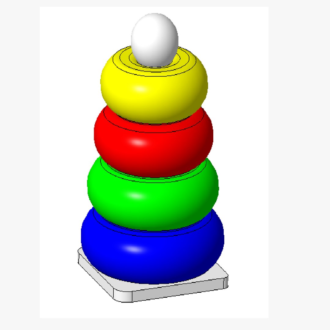 3D model Round Pyramid Toy 3D model - TurboSquid 2135649