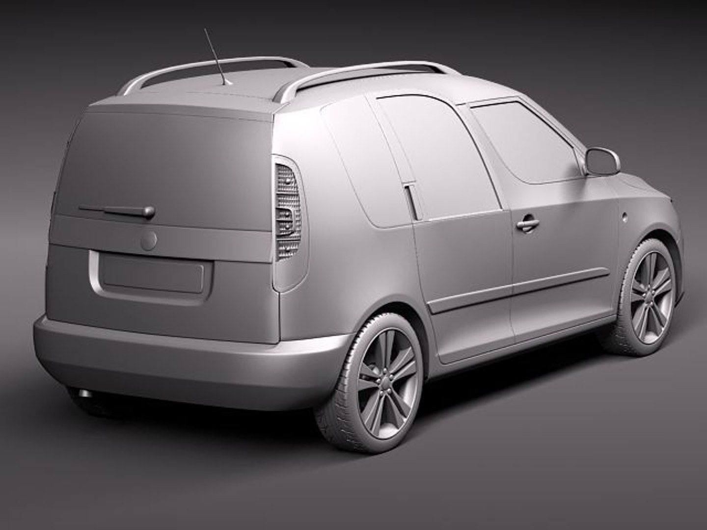 skoda roomster 2011 3d model