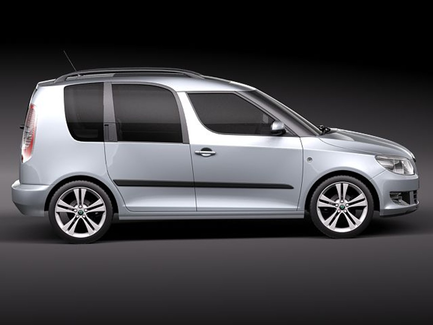 skoda roomster 2011 3d model