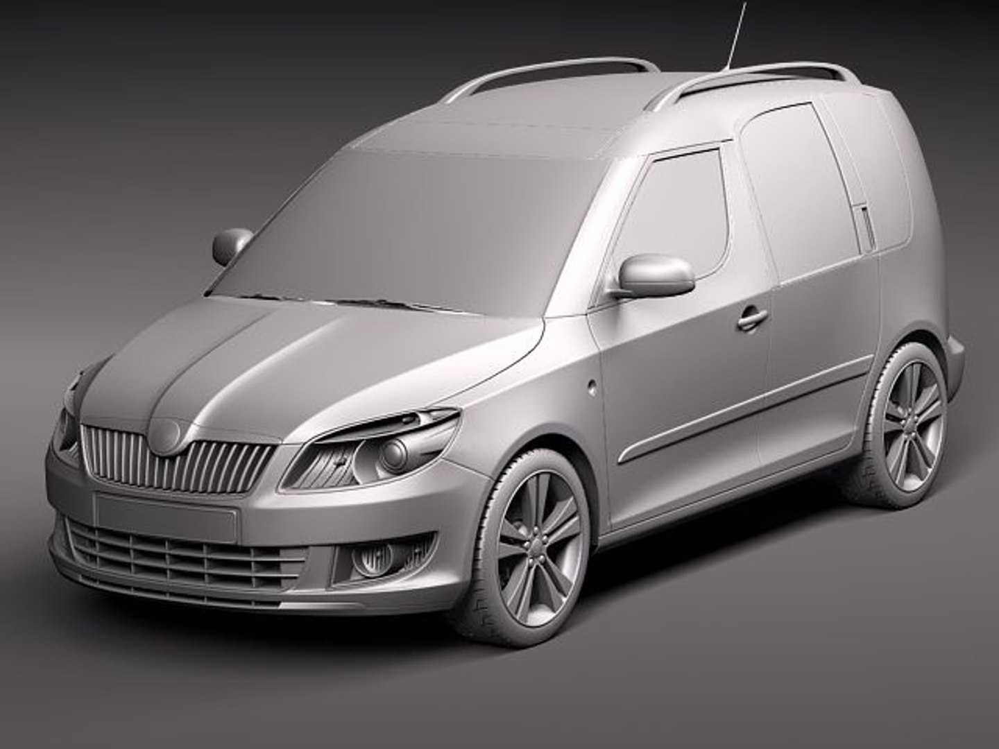 skoda roomster 2011 3d model