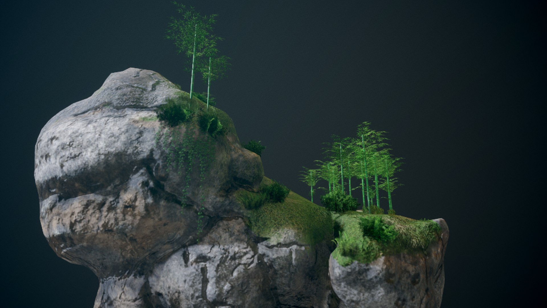 Floating Island Crystal Cave 3D Model - TurboSquid 1564439