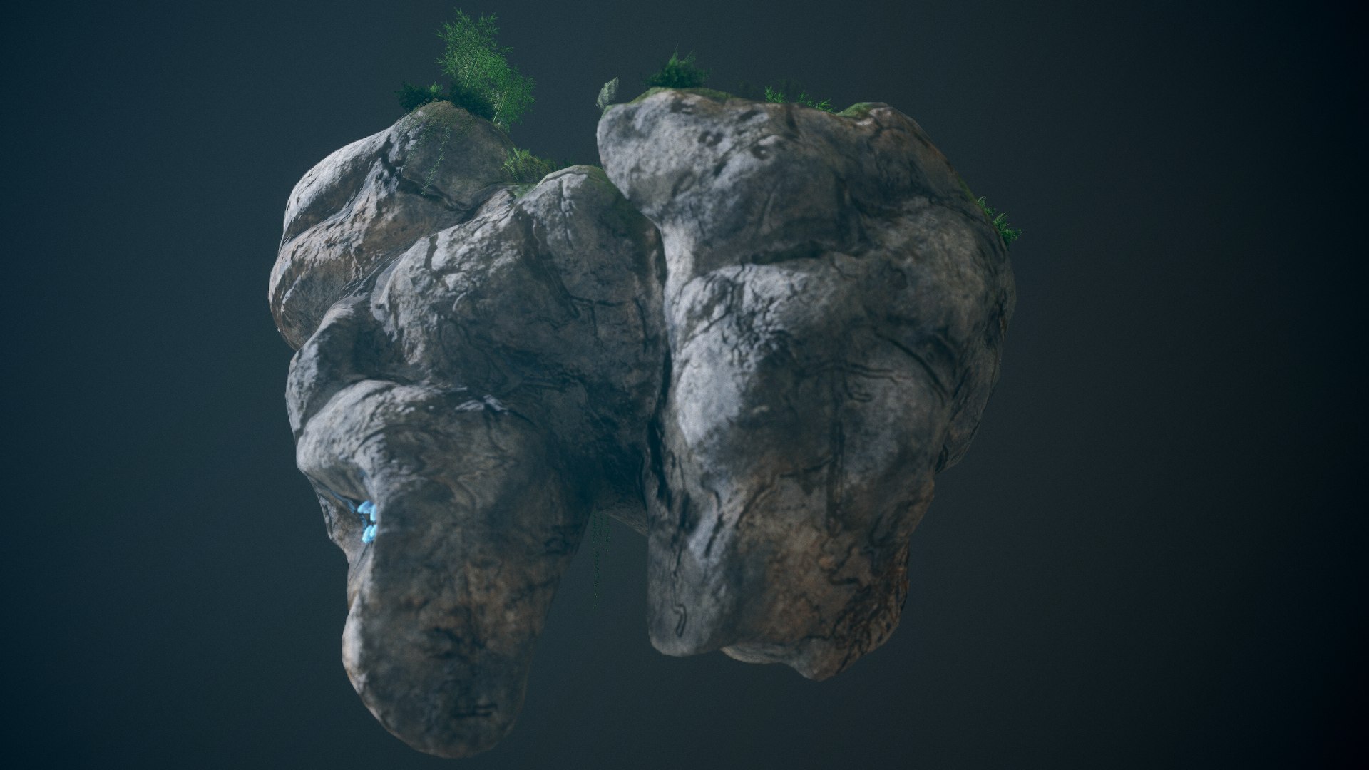 Floating Island Crystal Cave 3D Model - TurboSquid 1564439
