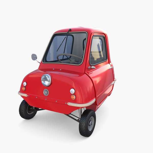 Peel P50 Red with interior and chassis 3D - TurboSquid 1781618