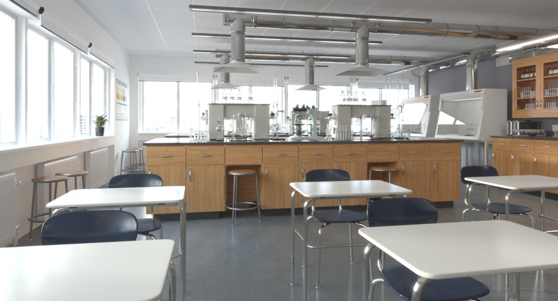 3D classroom laboratory model - TurboSquid 1236513