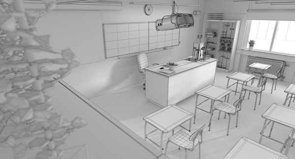 3D classroom laboratory model - TurboSquid 1236513
