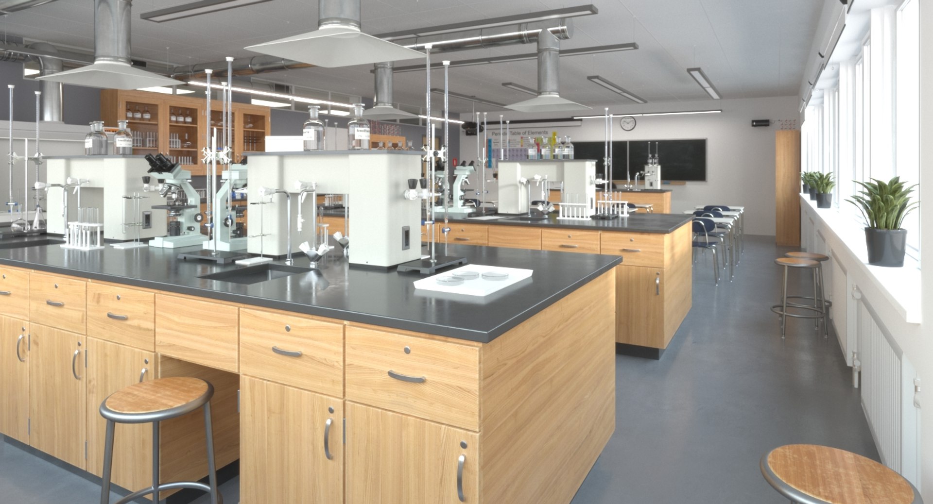 3D classroom laboratory model - TurboSquid 1236513