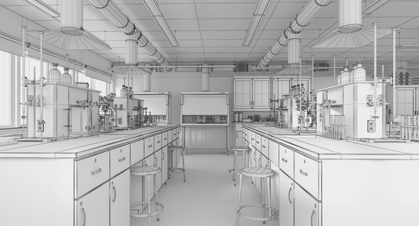 3D classroom laboratory model - TurboSquid 1236513