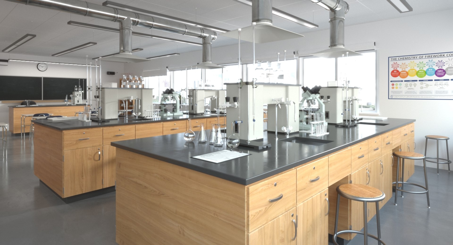 3D classroom laboratory model - TurboSquid 1236513