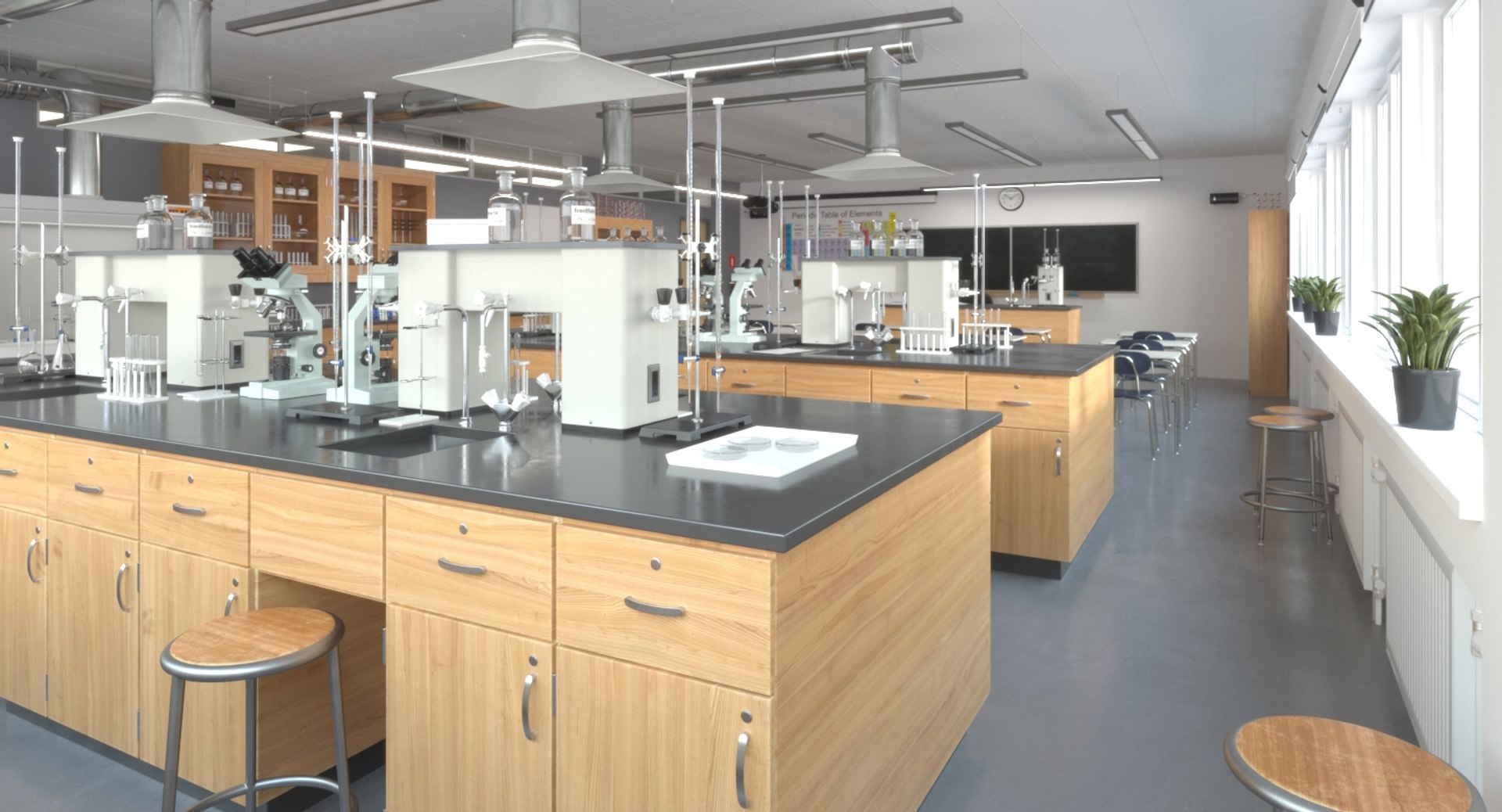 3D classroom laboratory model - TurboSquid 1236513