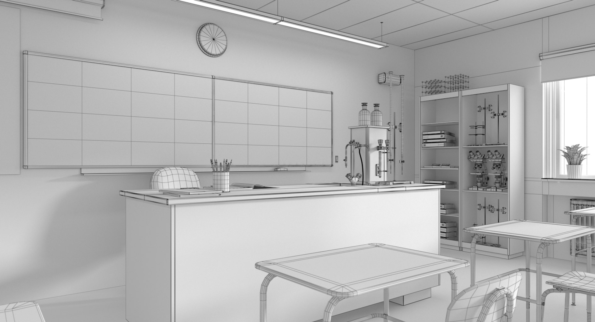 3D classroom laboratory model - TurboSquid 1236513