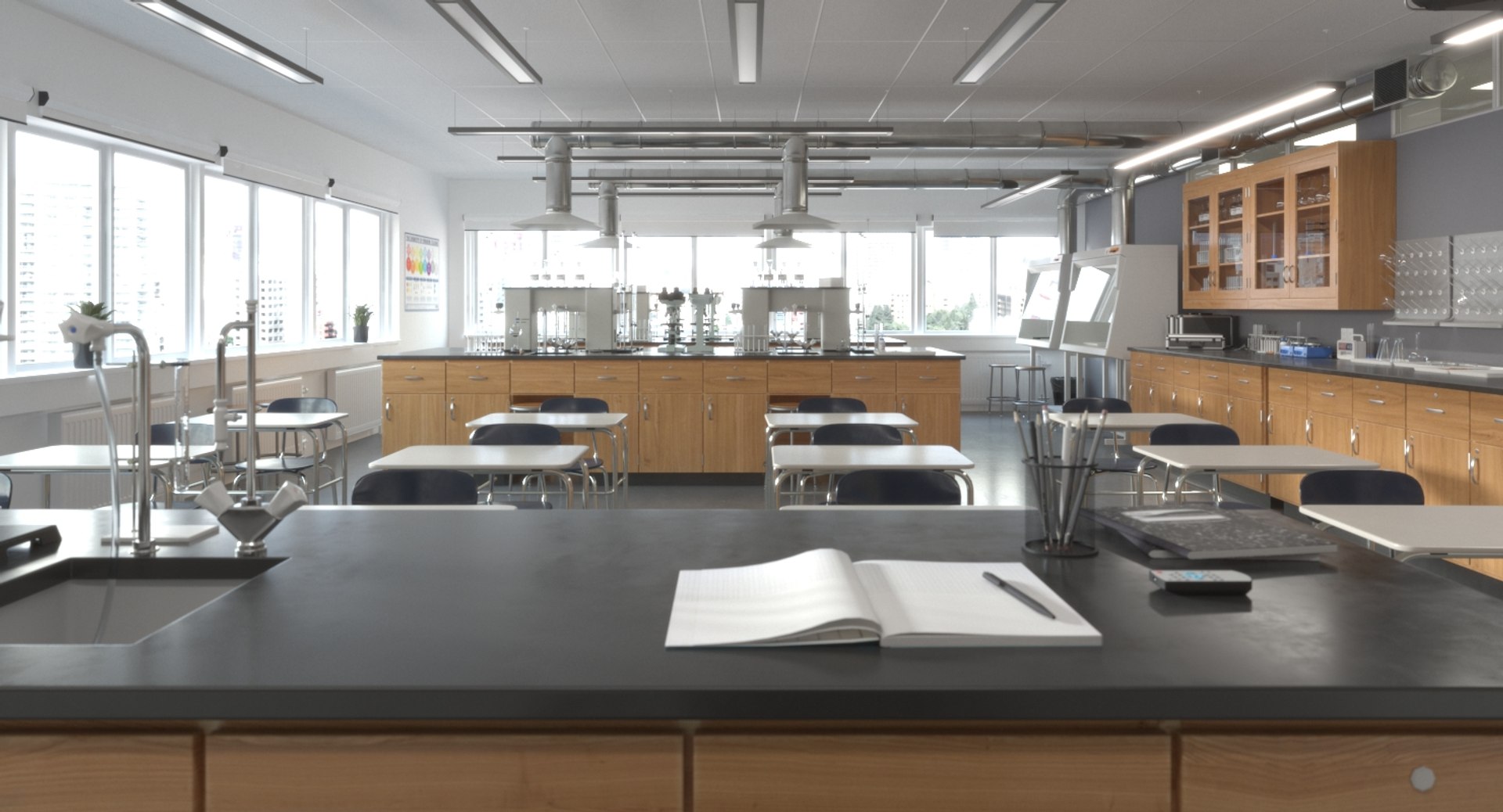 3D classroom laboratory model - TurboSquid 1236513