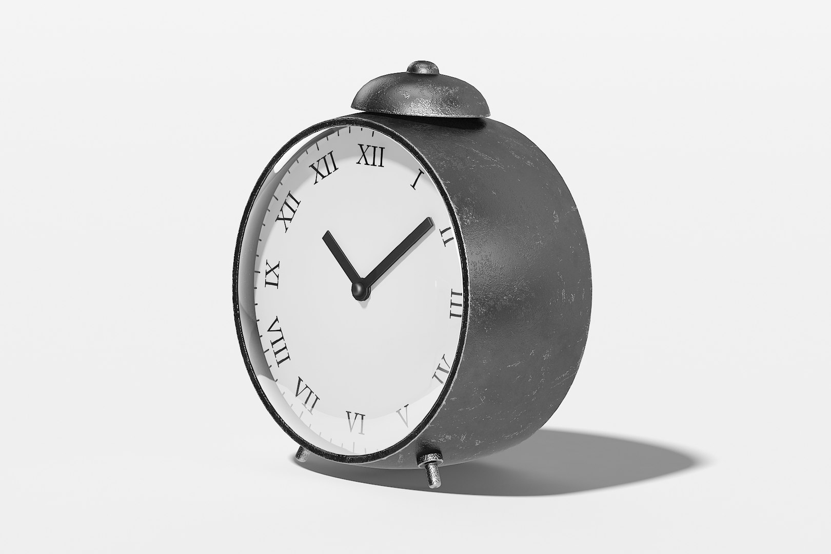 3D Black Metal Clock - TurboSquid 1325027