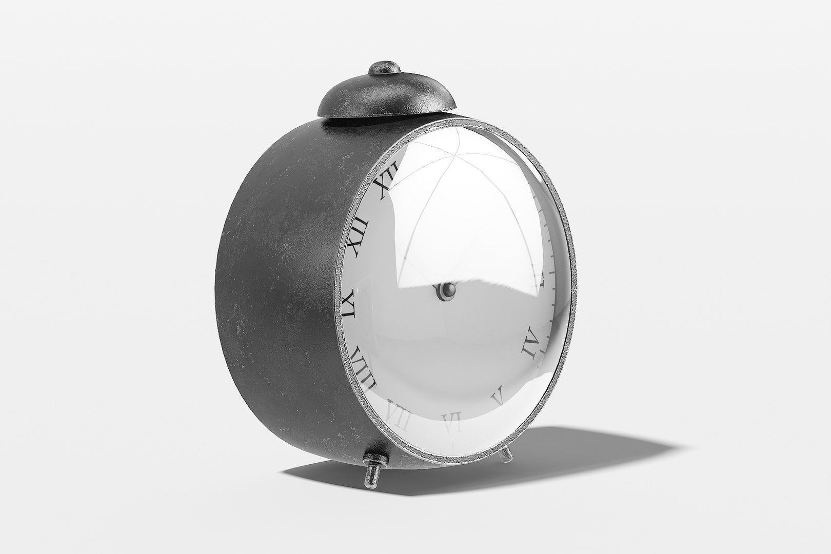 3D Black Metal Clock - TurboSquid 1325027