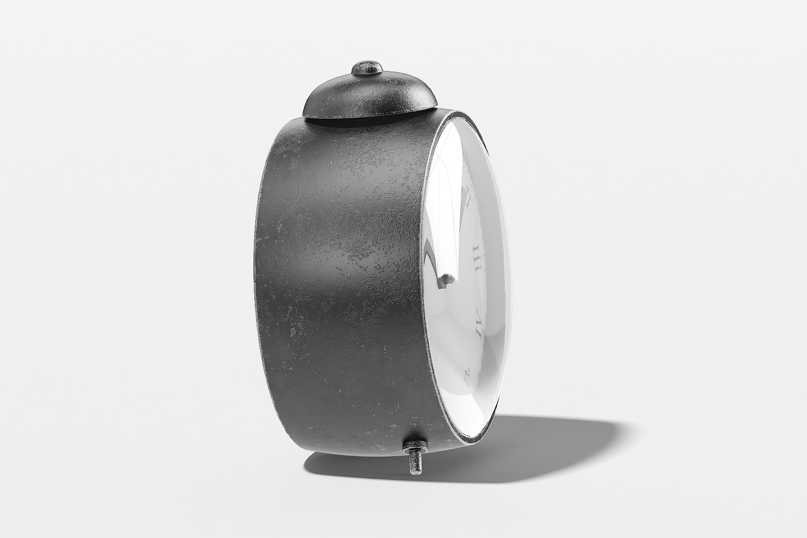 3D Black Metal Clock - TurboSquid 1325027