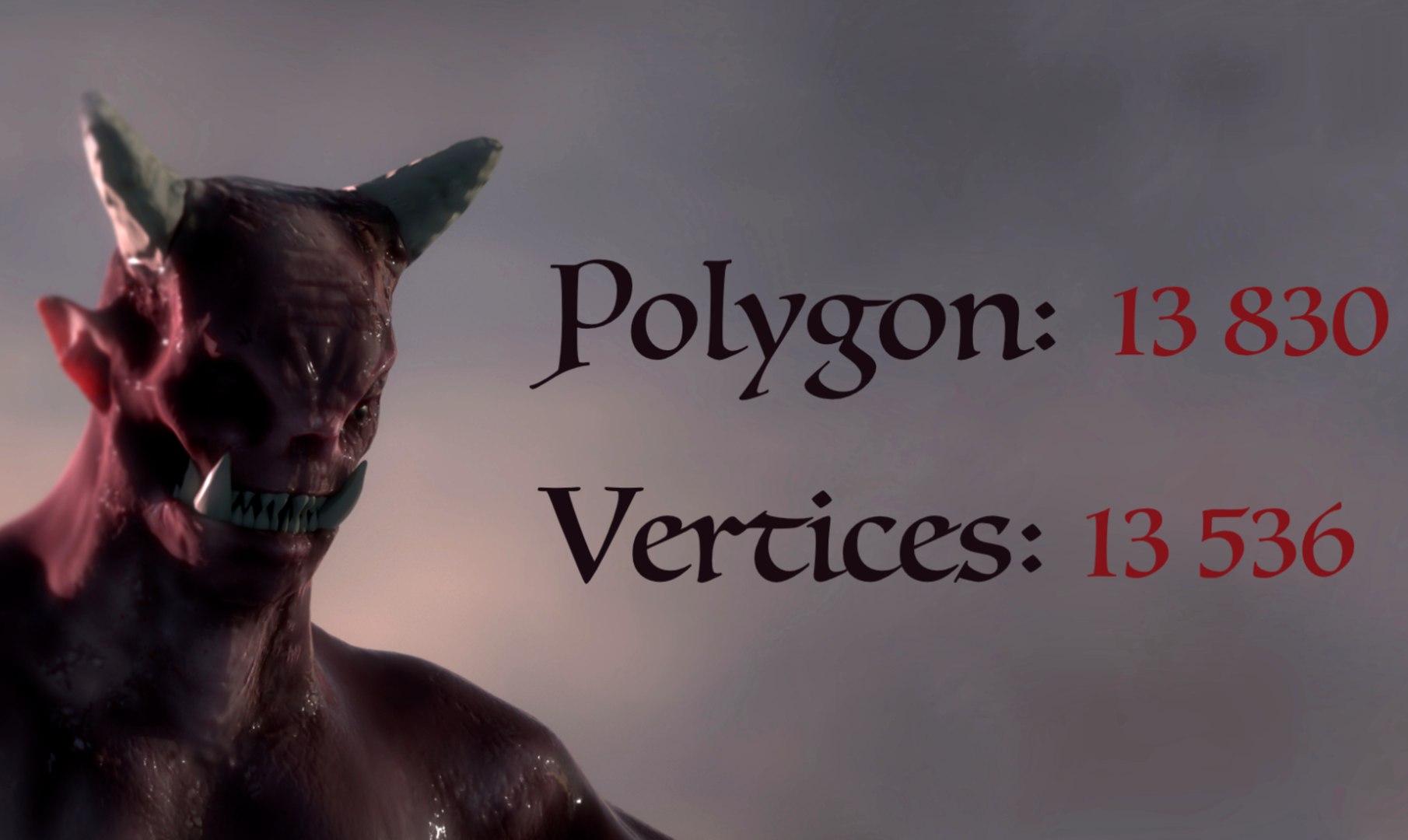Model Of A Pot-bellied Demon With Big Horns Model - TurboSquid 1851481