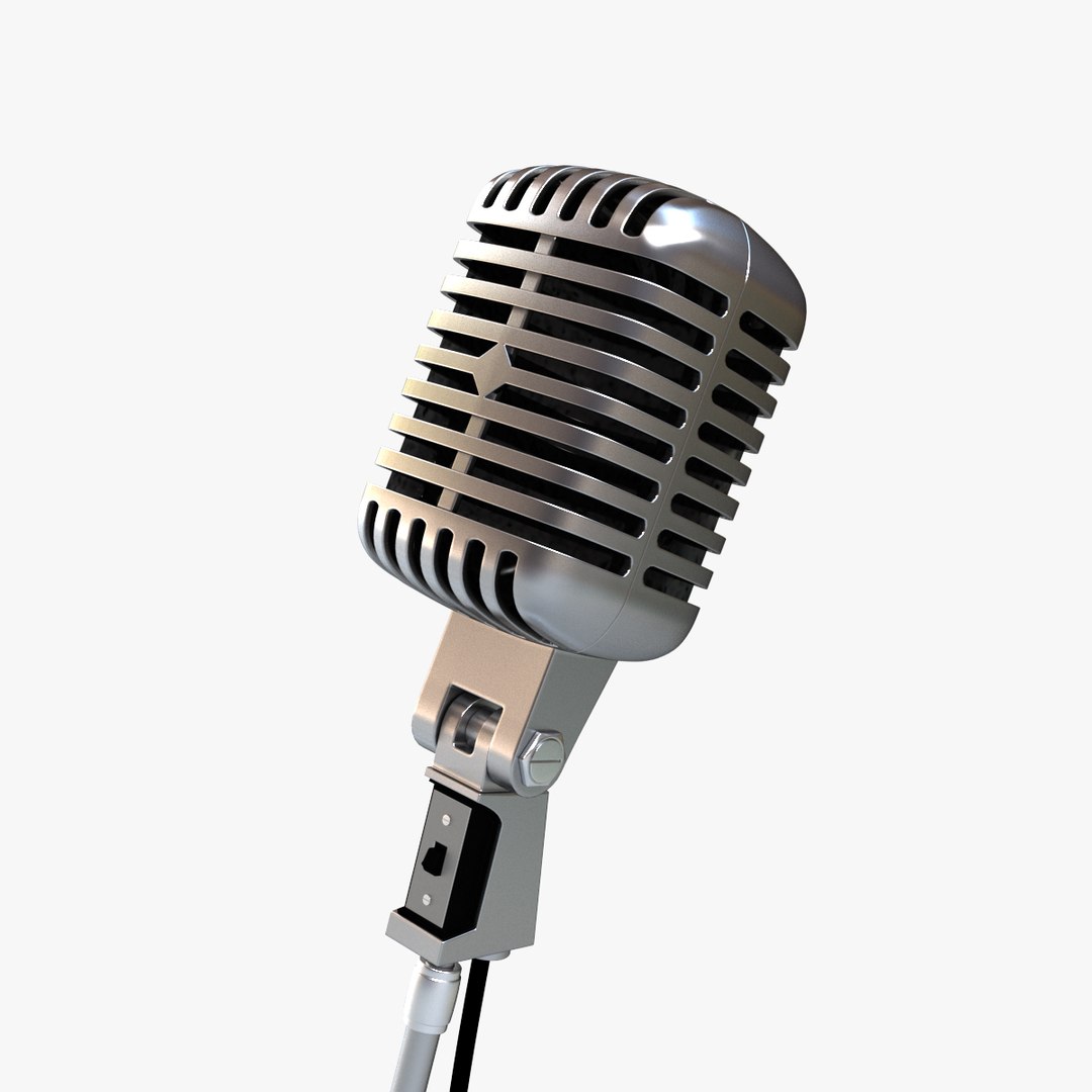3ds max vintage microphone mic