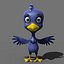 Cartoon Crow 3d Model