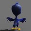 Cartoon Crow 3d Model