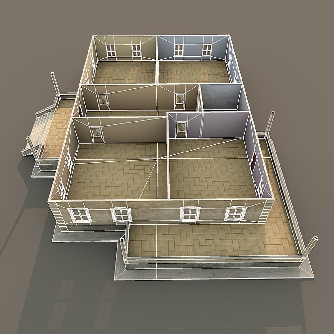 3d House Interior Building Model
