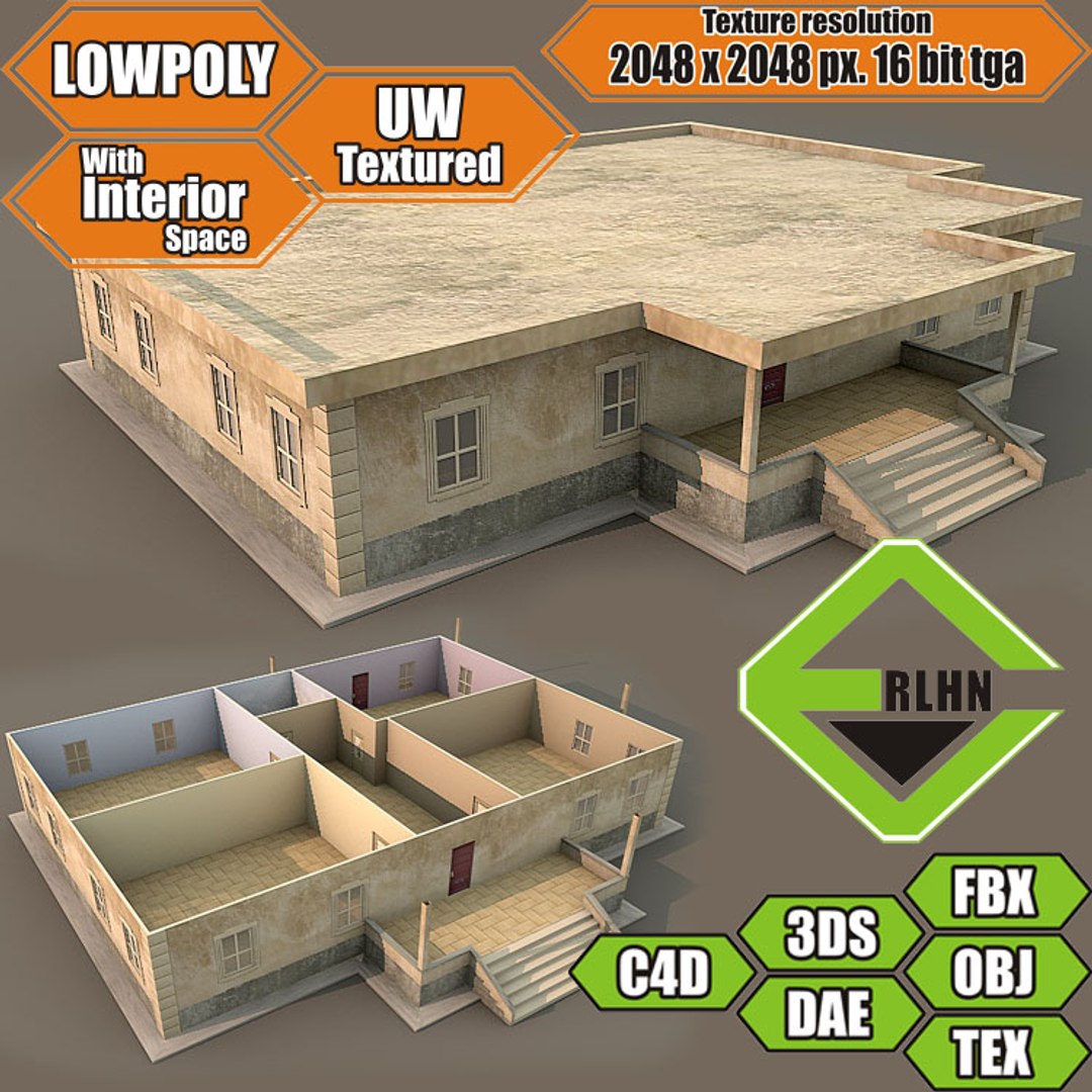 3d House Interior Building Model