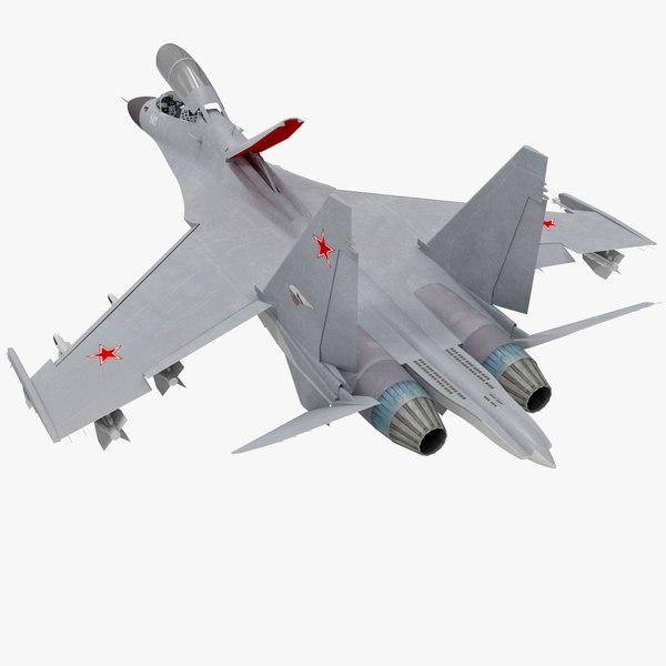 russian fighter aircraft sukhoi 3d model