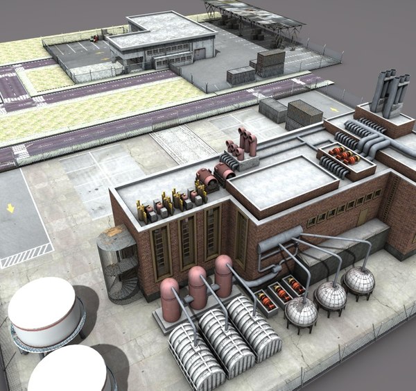 3D factory building model - TurboSquid 1319224