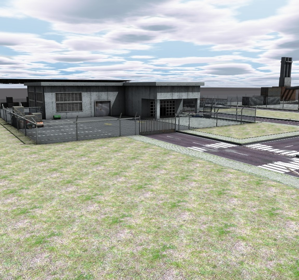 3d factory complex model