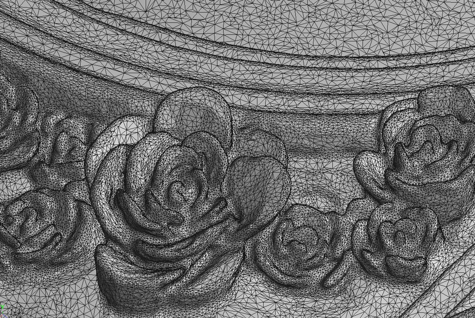 Decorative Rose Relief 3D Model - TurboSquid 1581053