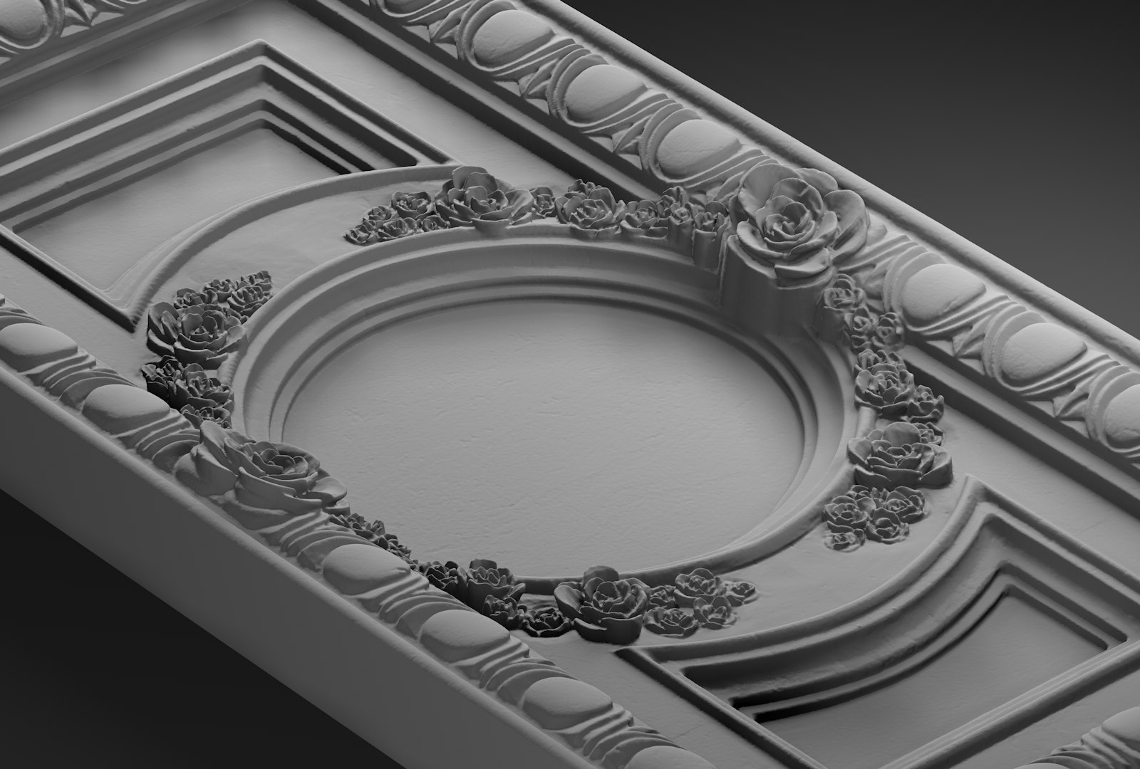 Decorative Rose Relief 3D Model - TurboSquid 1581053