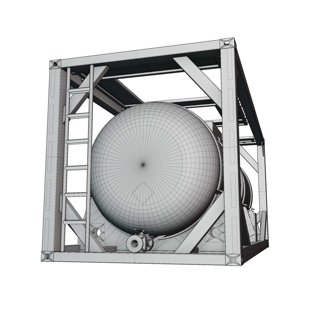 Chemical Tank Container 20FT V1 Model - TurboSquid 1939167