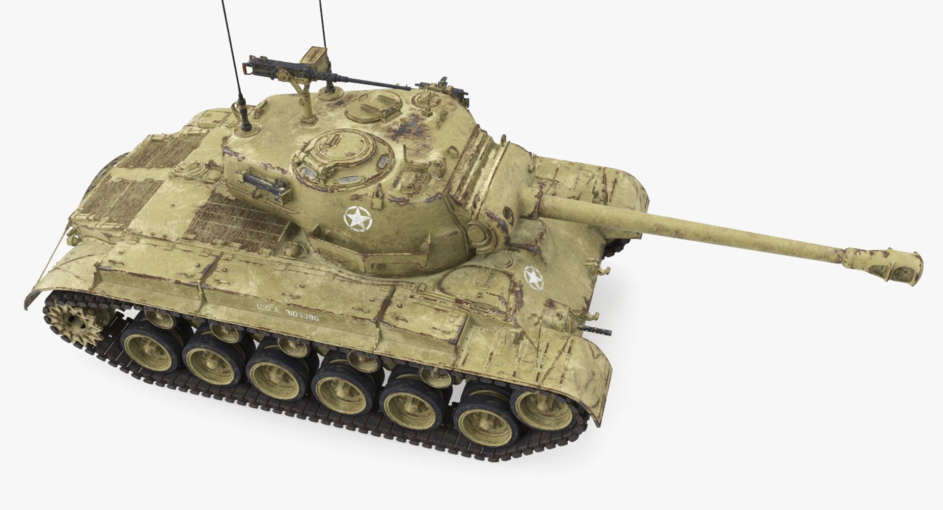 3D model m26 pershing medium tank - TurboSquid 1318122