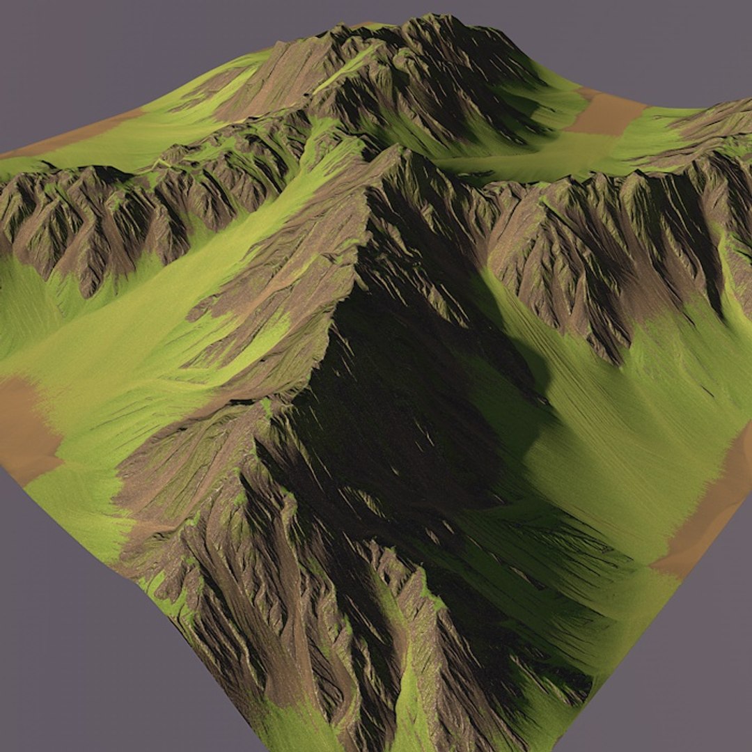 mountain terrain 3d model