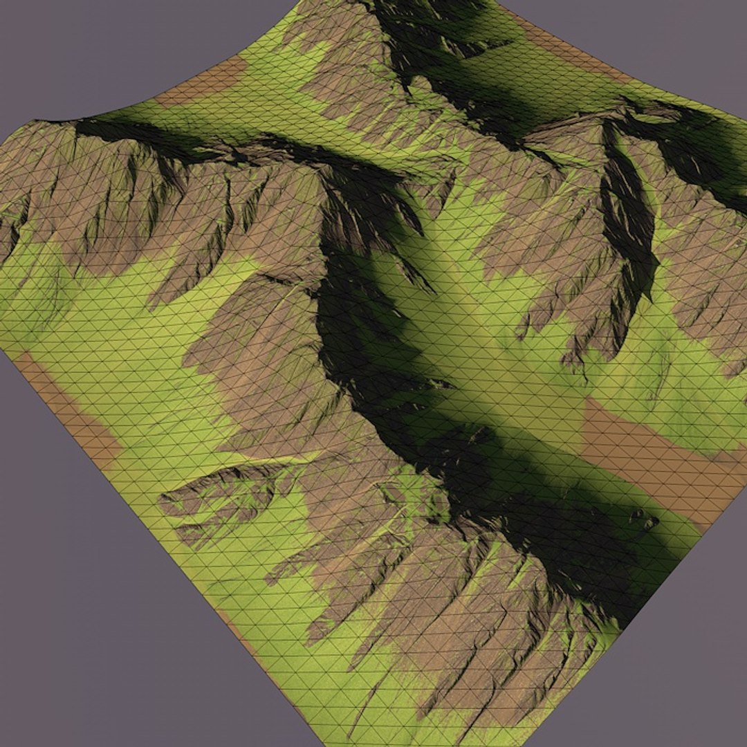 mountain terrain 3d model