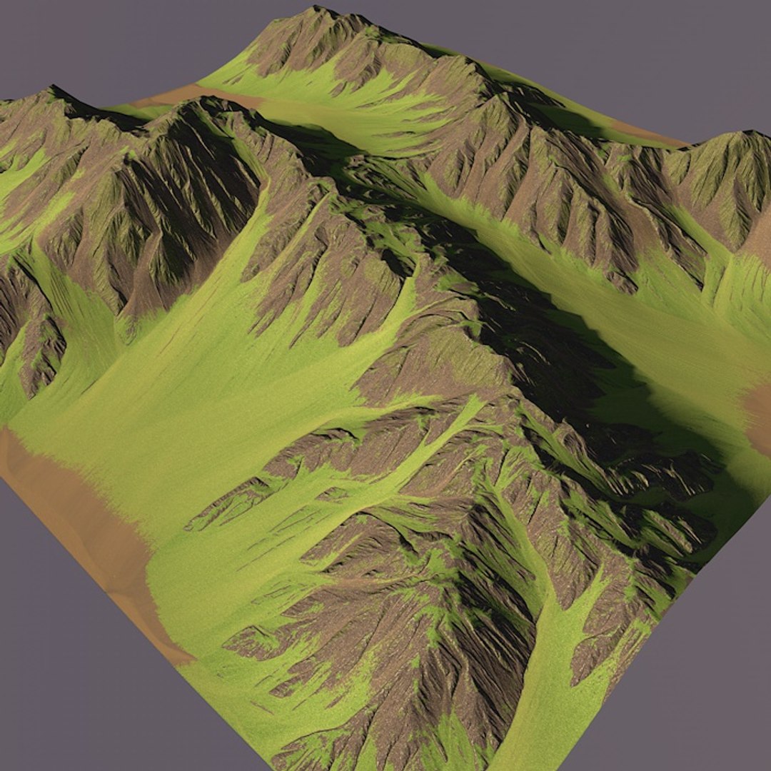 mountain terrain 3d model