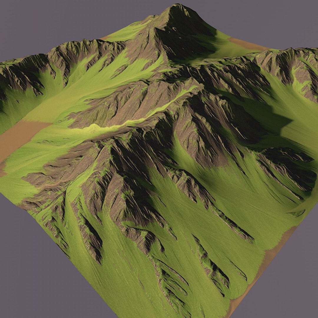 mountain terrain 3d model