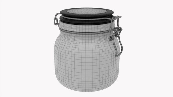 Kitchen glass jar with contents 02 3D - TurboSquid 1786222