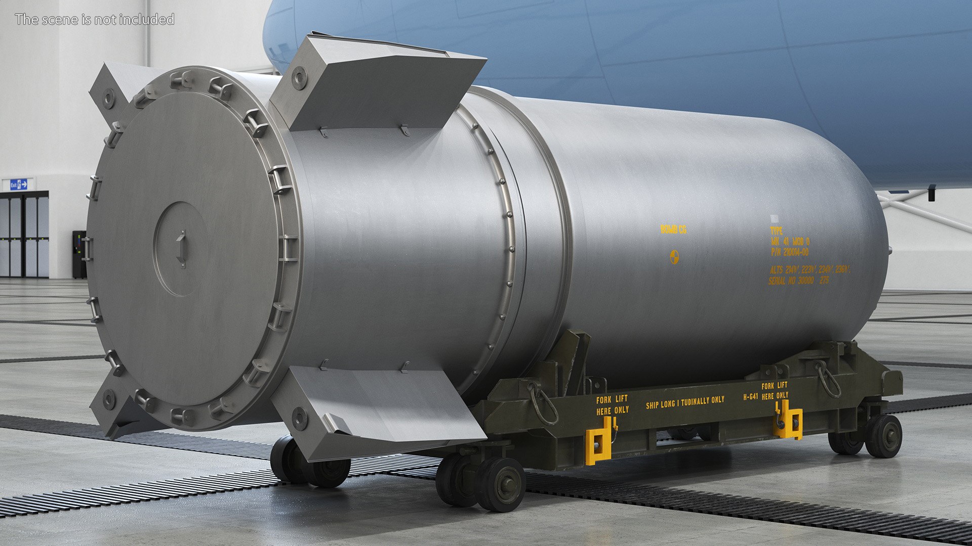 3D Steel B41 Nuclear Bomb Model - TurboSquid 2240477