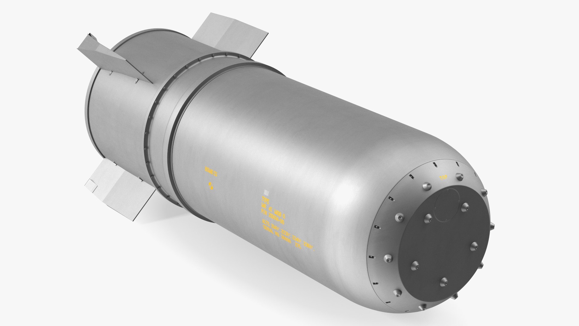 3D Steel B41 Nuclear Bomb Model - TurboSquid 2240477