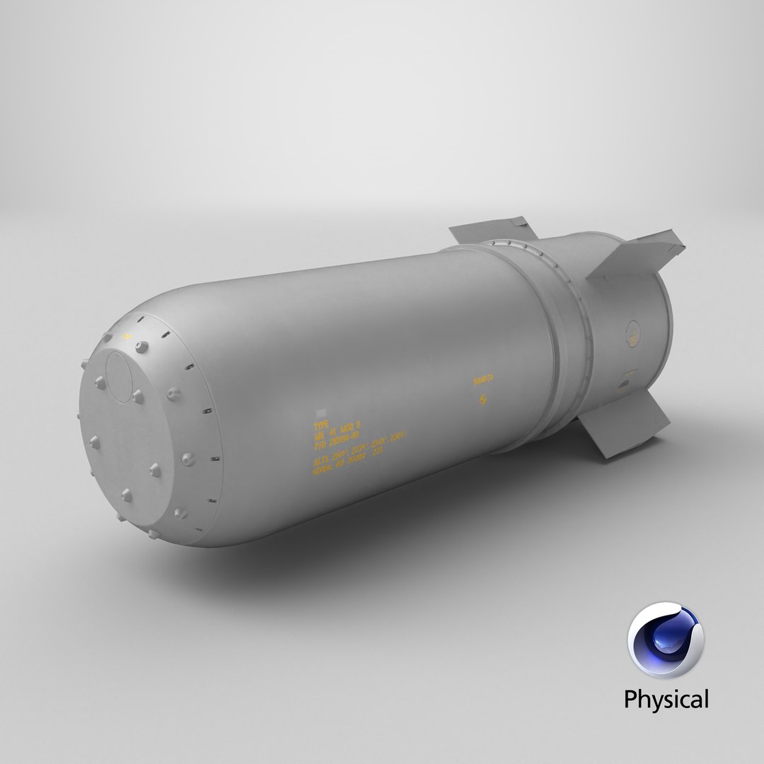 3D Steel B41 Nuclear Bomb Model - TurboSquid 2240477